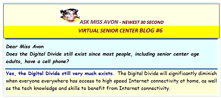 Ask Miss Avon – Digital Senior Center 30 Second Blog #6 | Computer ...